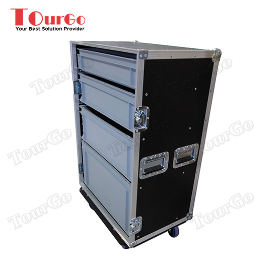 TourGo Custom Large 4 Drawer Production Flight Case