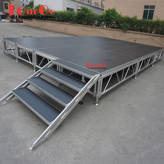 Concert Retractable Folding Aluminum Portable Stage For Outdoor Event