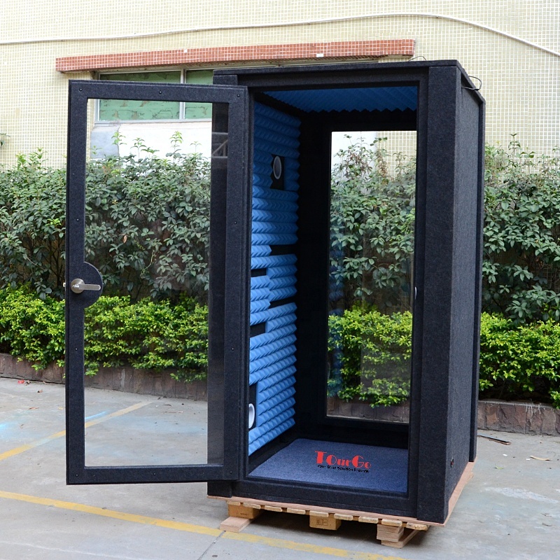 Soundproof acoustic booth glass recording studio/Office private pod ...