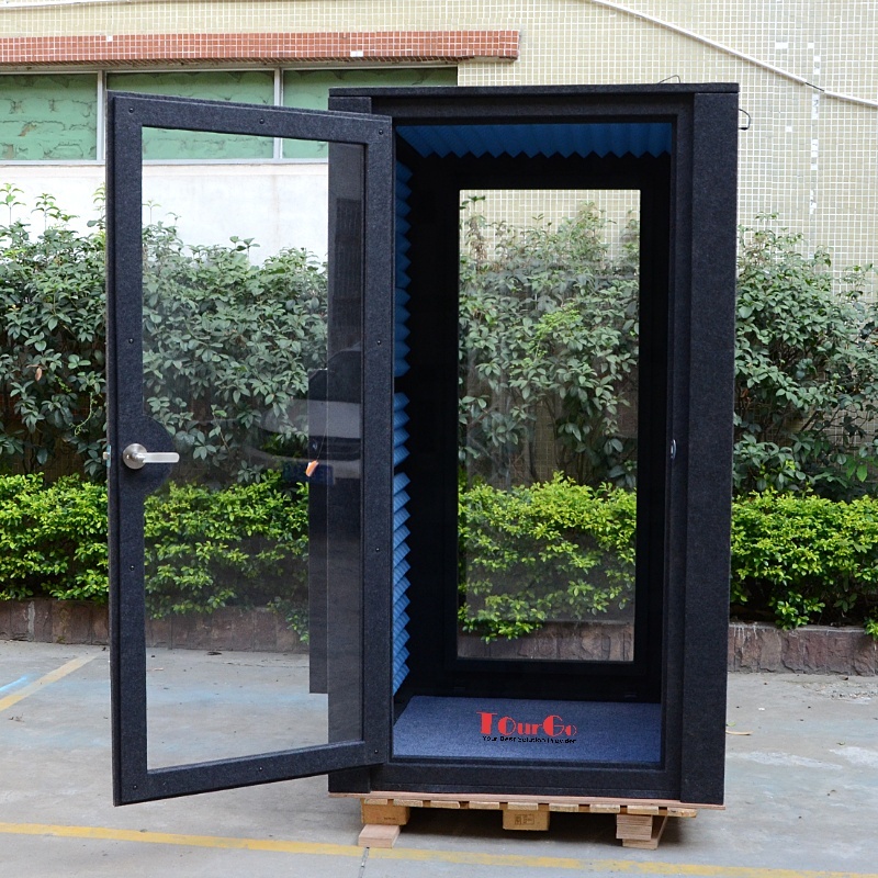 Soundproof acoustic booth glass recording studio/Office private pod ...