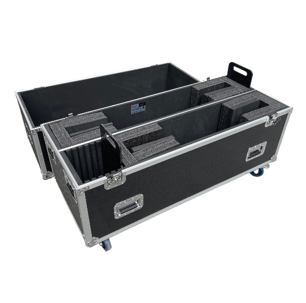 DUAL 40"-55" Universal Adjustable LCD/LED/Plasma TV Flight Case With 4 ...