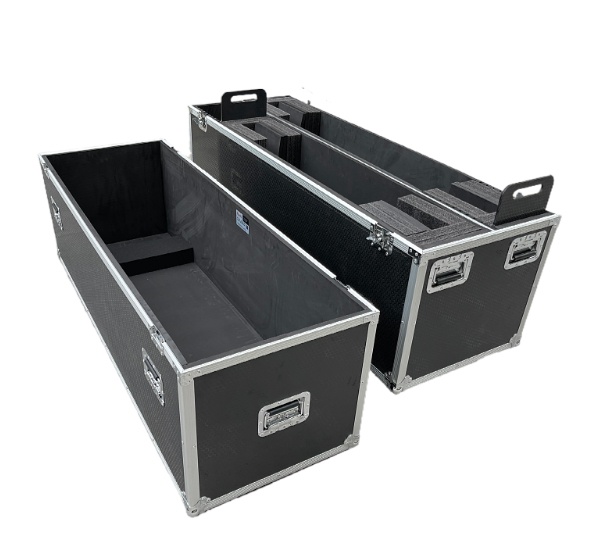 DUAL 55"-65" Universal Adjustable LCD/ LED/Plasma TV Flight Case With 4 ...