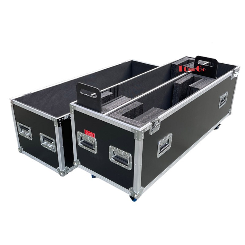 DUAL 40"-55" Universal Adjustable LCD/LED/Plasma TV Flight Case With 4 ...