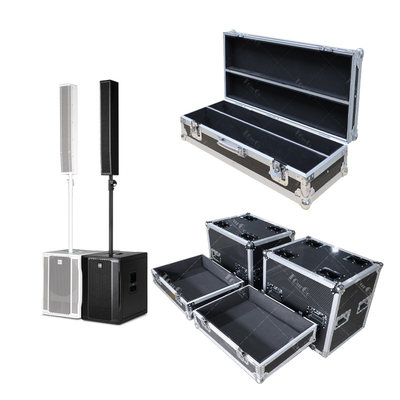Portable style speaker/mic stands flight case for RCF EVOX12 Column ...