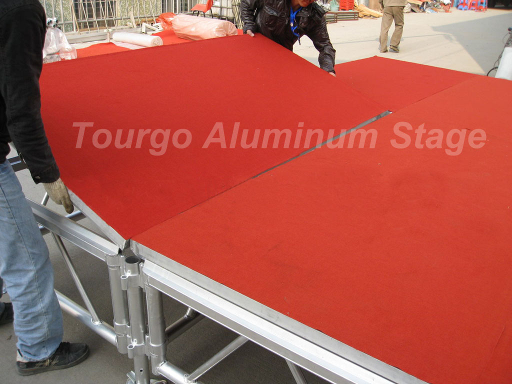 Tourgo Aluminum Stage with Carpet Surface