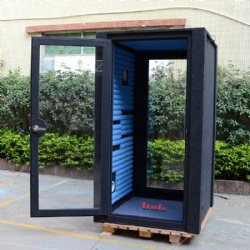 Soundproof acoustic booth glass recording studio/Office private pod ...